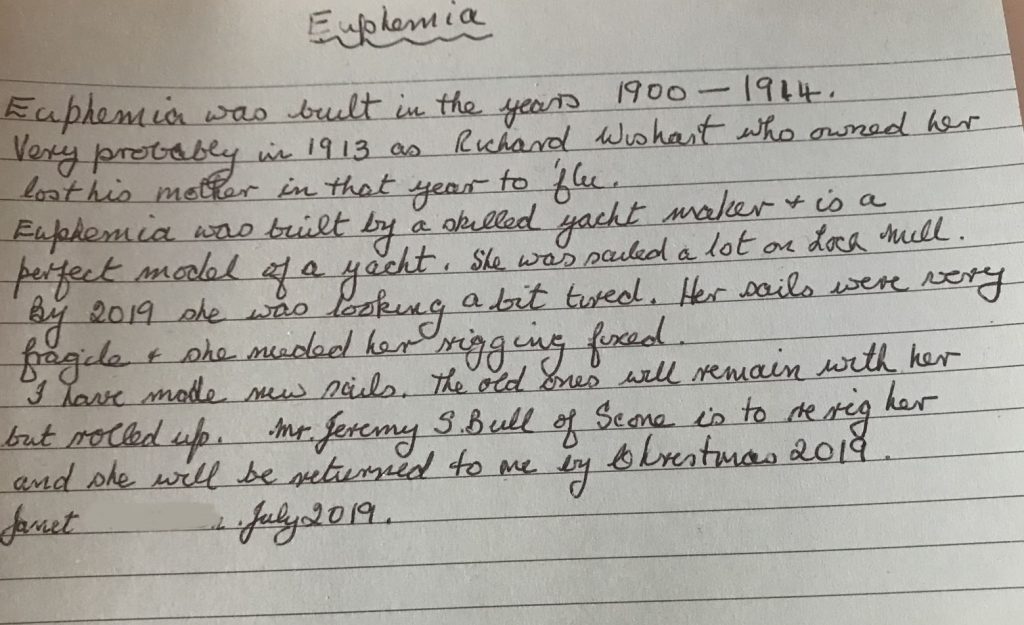 Janet – letter | JSB Model Restorations